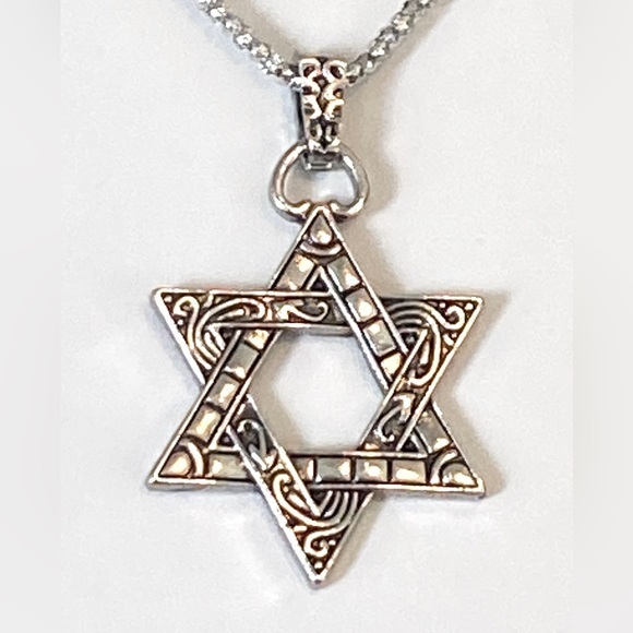 Medallion | Accessories | Mens Judaism Star Of David Pendant 22 ...